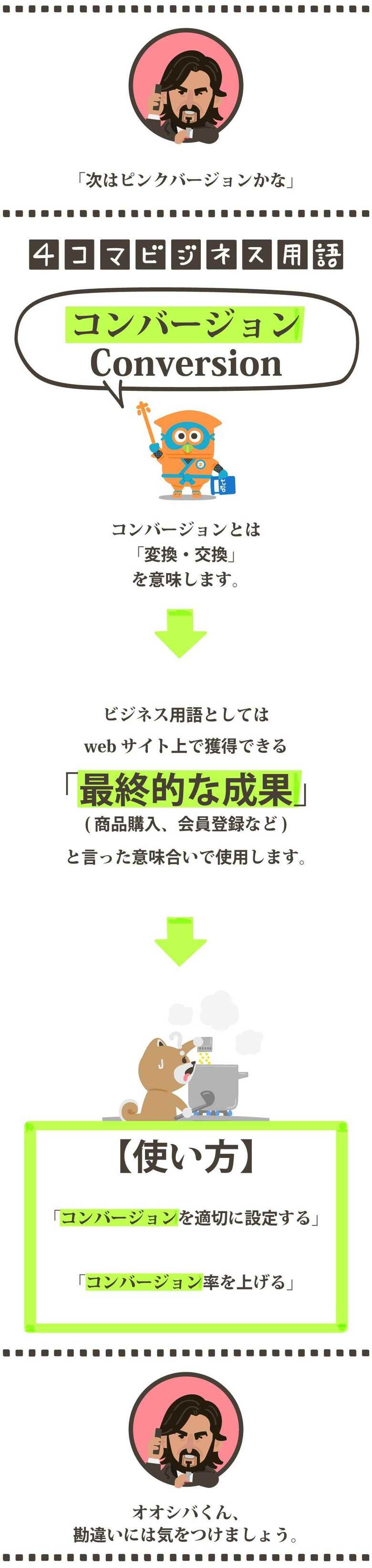 これの「コンバージョン」は？ 4コマビジネス用語23｜FNNプライムオンライン