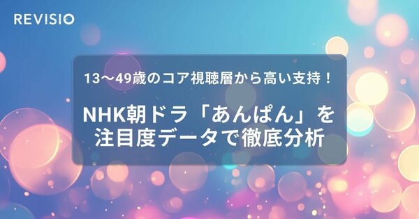 13～49歳のコア視聴層から高い支持！NHK朝ドラ「あんぱん」を注目度データで徹底分析