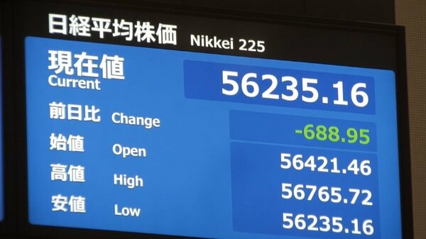 日経平均株価 一時600円超の下落 アメリカとイランの協議が合意至らず｜FNNプライムオンライン
