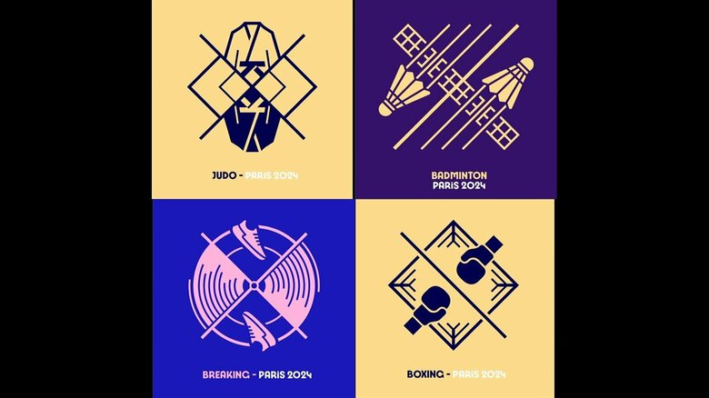 パリ五輪・パラのピクトグラム発表 カラフルな「大会ルック」も｜FNNプライムオンライン