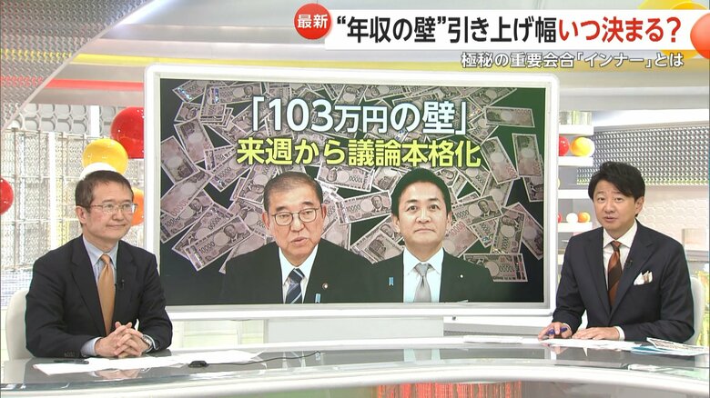 【解説】“103万円の壁”議論本格化…極秘の重要会合「インナー」とは 事実上決定権持つとされる9人の非公式幹部会合…メンバーに“コバホーク”や小渕優子議員ら｜FNNプライムオンライン