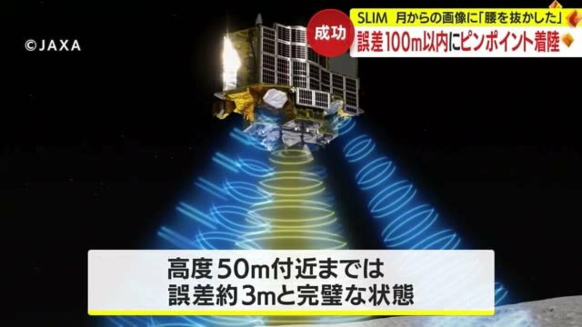 無人探査機「SLIM」 誤差100m以内の「ピンポイント月着陸」に成功 JAXA「100点満点」 : スポーツトレンドちゃんねる