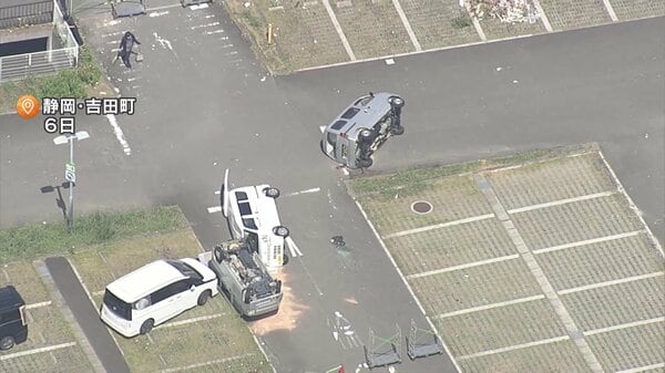 静岡県内襲った突風で初の死者 車が横転し50代男性が死亡…死因は硬膜下血腫か 推定風速75メートル…気象庁「過去最高クラスの竜巻」｜FNNプライムオンライン