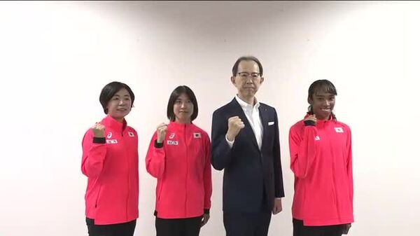 世界陸上・混合4×400mリレーで8位入賞 松本奈菜子選手と井戸アビゲイル風果選手 福島県知事に報告｜FNNプライムオンライン