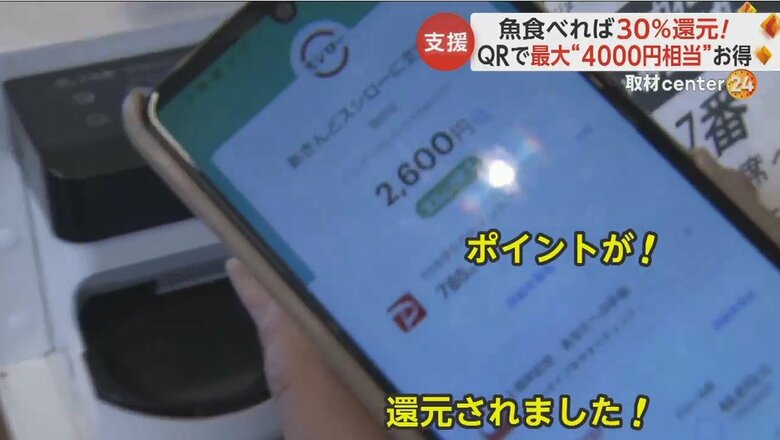 対象QRコードで決済して30%ポイント還元！最大で“4000円相当”お得に！ その名も「食べて応援！海の幸キャンペーン」 ｜FNNプライムオンライン