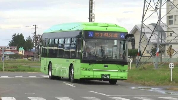 EVバスの運転体験会 県交通が運転士の確保へ 岩手県盛岡市｜FNNプライムオンライン