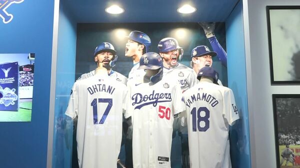 【MLBいよいよ開幕】東京の展覧会でファン興奮！“大谷翔平選手ゆかり”のファイターズ本拠地でも『グッズ販売＆パブリックビューイング』で熱視線_北海道｜FNNプライムオンライン