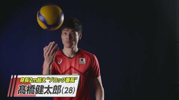 身長2m超え！ “ブロック番長”髙橋健太郎(28)は「育休パパ」 家族のために代表辞退も…復帰後は快進撃支える｜FNNプライムオンライン