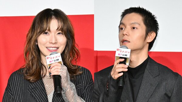 松岡茉優 美しい“水噴き”デビューでご満悦? 窪田正孝も「いいアーチだった」 撮影の思い出深いシーンを語る｜FNNプライムオンライン