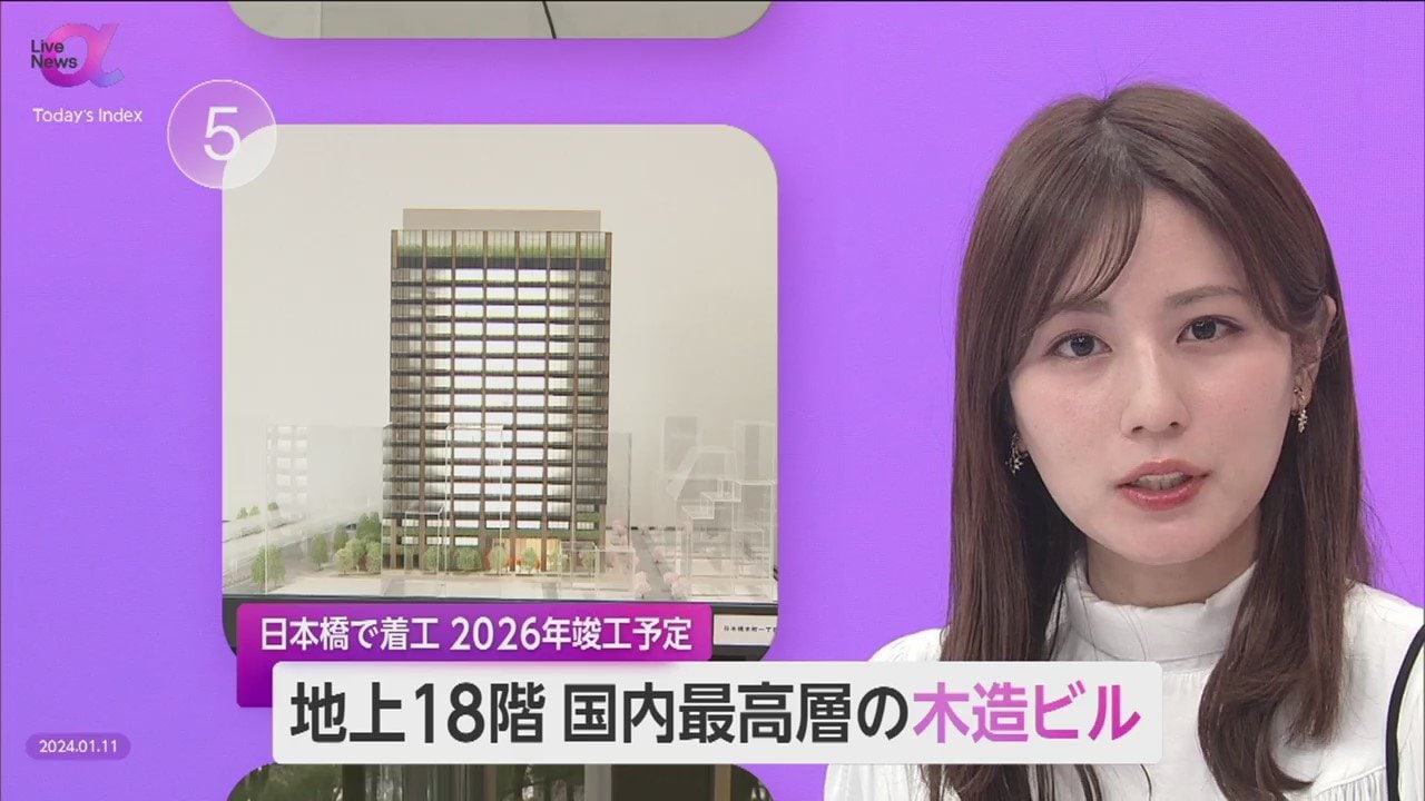 日本一“木造高層ビル”着工 地上18階・2026年完成予定 木材使用は「日本の未来」国土保全と林業持続へ｜FNNプライムオンライン